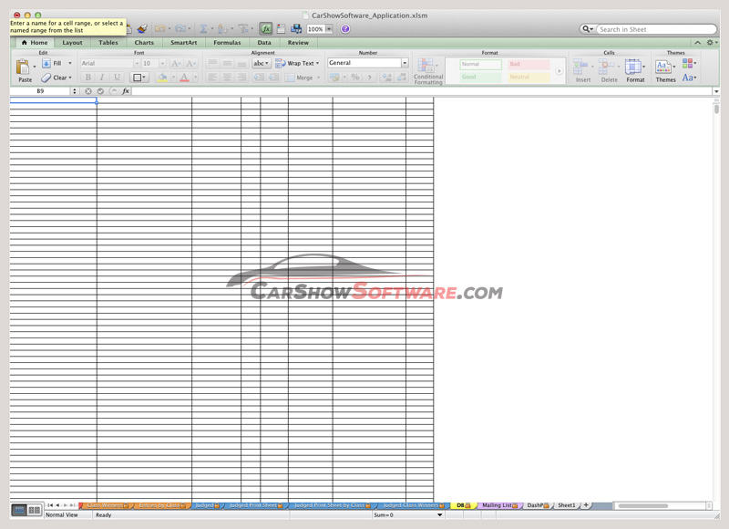 Screenshots - Car Show Software