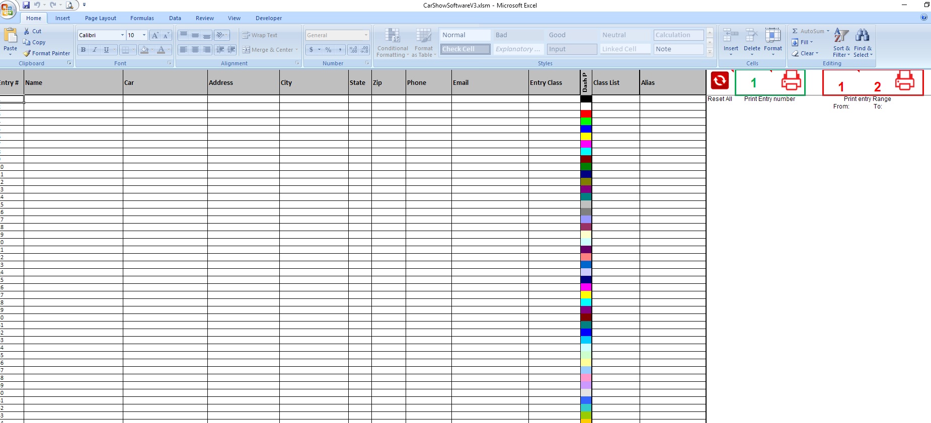 Screenshots - Car Show Software